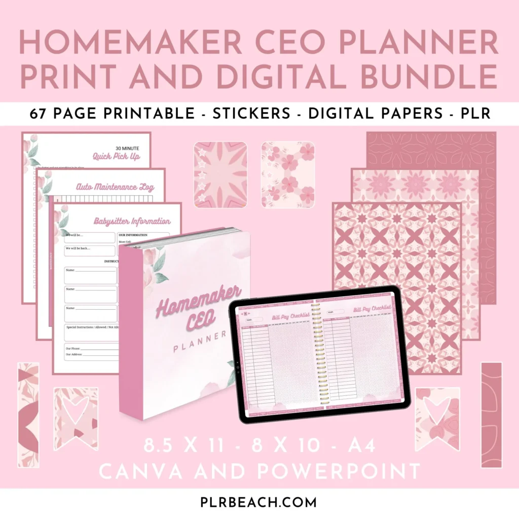 Homemaker CEO Planner Print and Digital Bundle - Zesty Limes