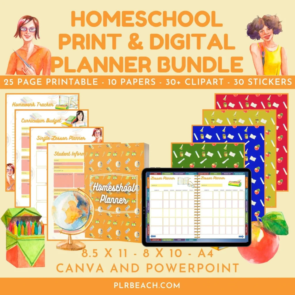 Homeschool Print and Digital Planner Bundle - Zesty Limes