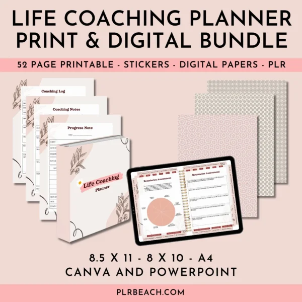 Life Coaching Print and Digital Planner Bundle - Zesty Limes